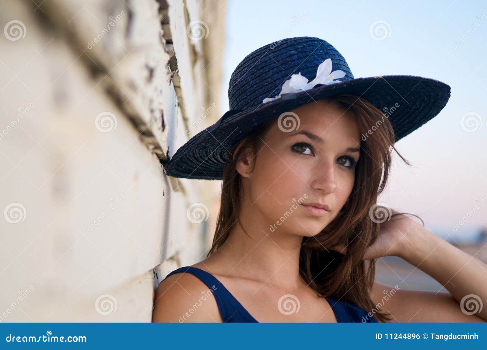 Beautiful Model blue dress stock photo. Image of dress - 11244896