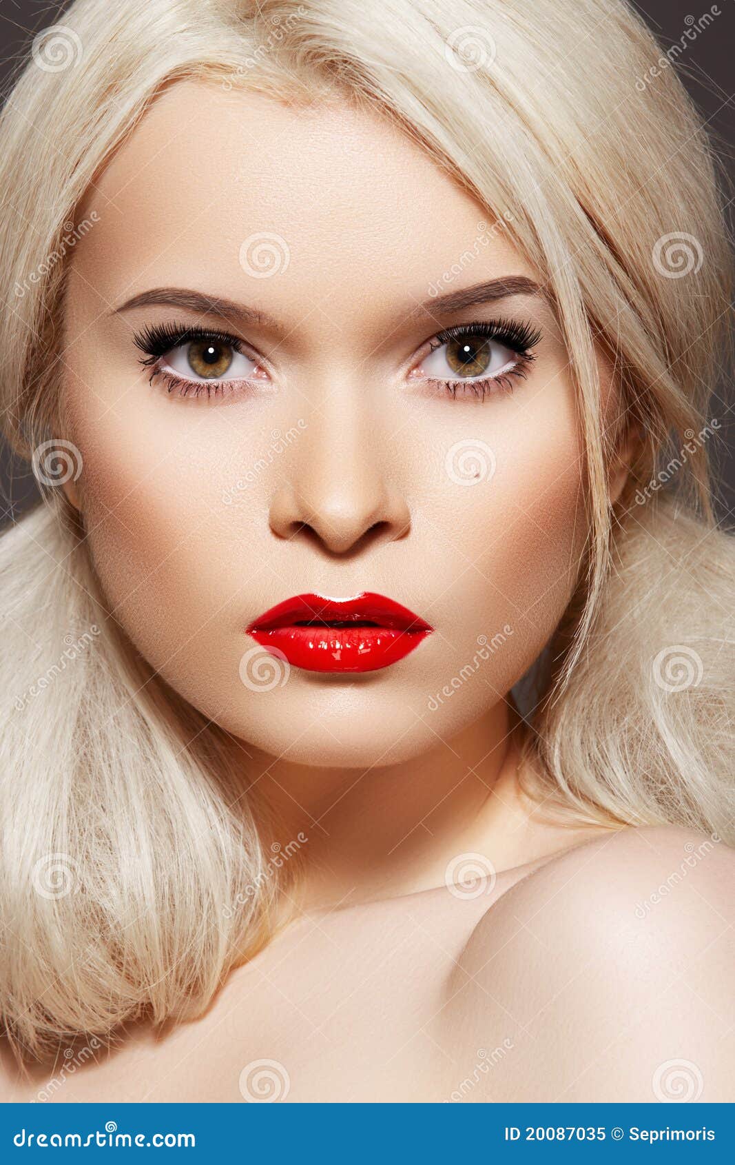 Beautiful Model with Creative Hairstyle & Make-up Stock Image - Image ...
