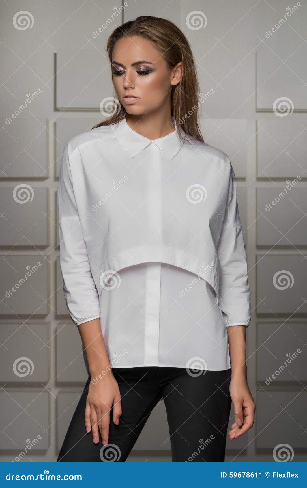 Beautiful Model in Fashion Clothes Stock Image - Image of outfit ...