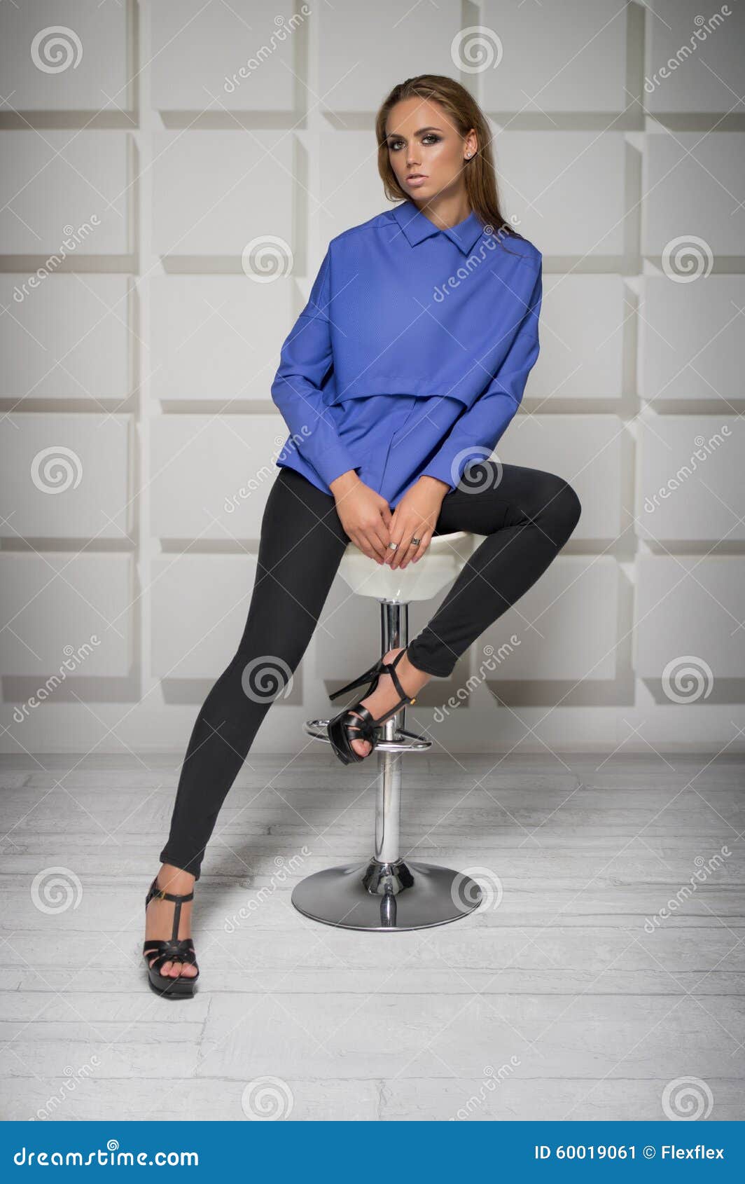 Beautiful Model in Fashion Clothes Stock Image - Image of caucasian ...