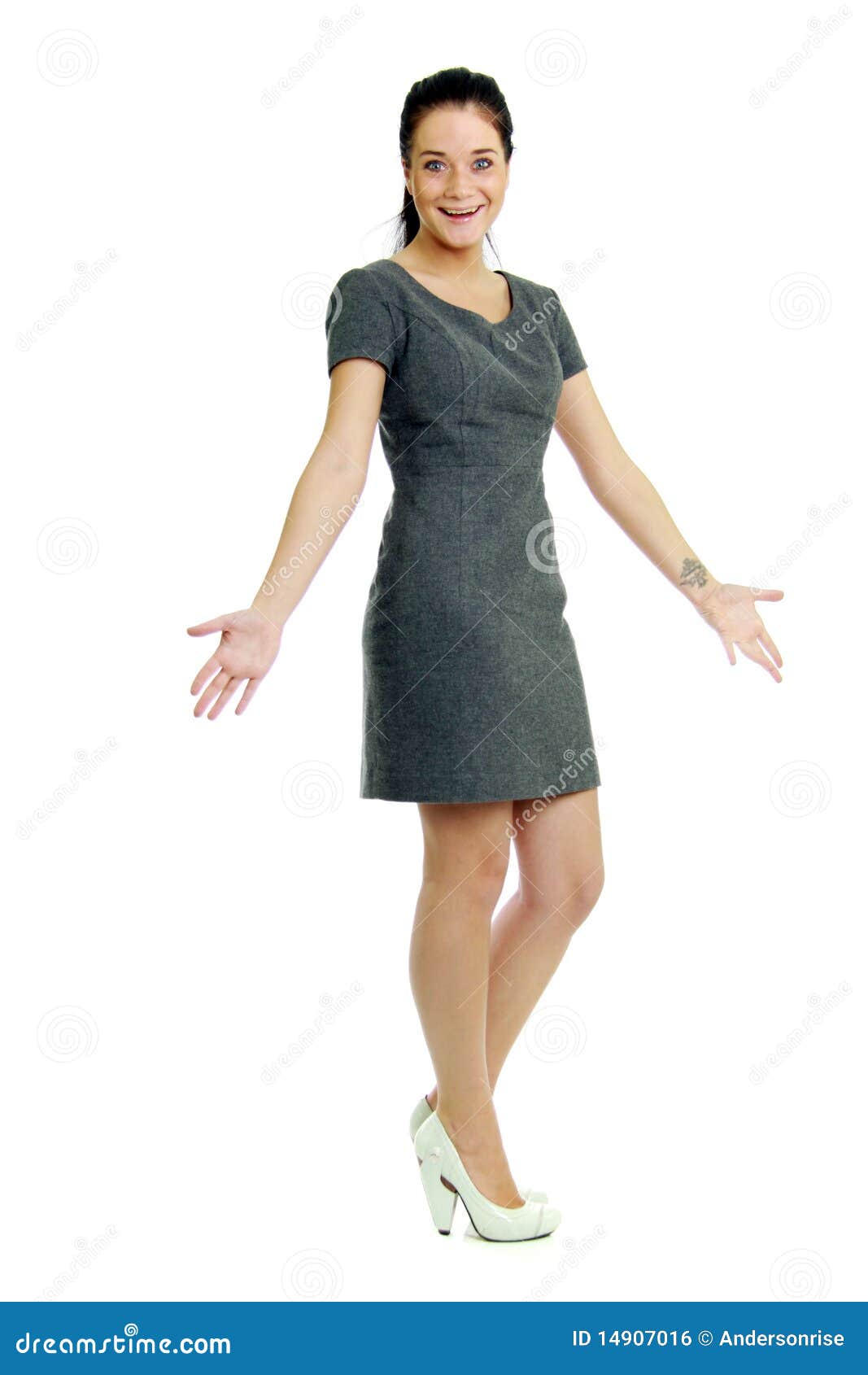 Beautiful Model Isolated on White Stock Photo - Image of colorful ...