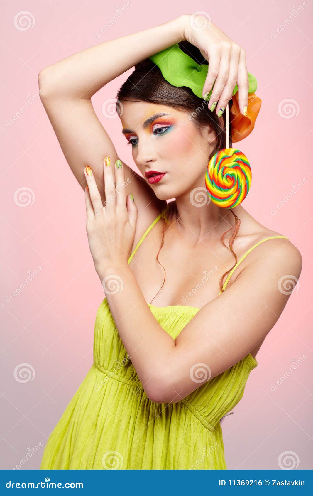 Beautiful Model with Lollipop Stock Photo - Image of candies, fashion ...