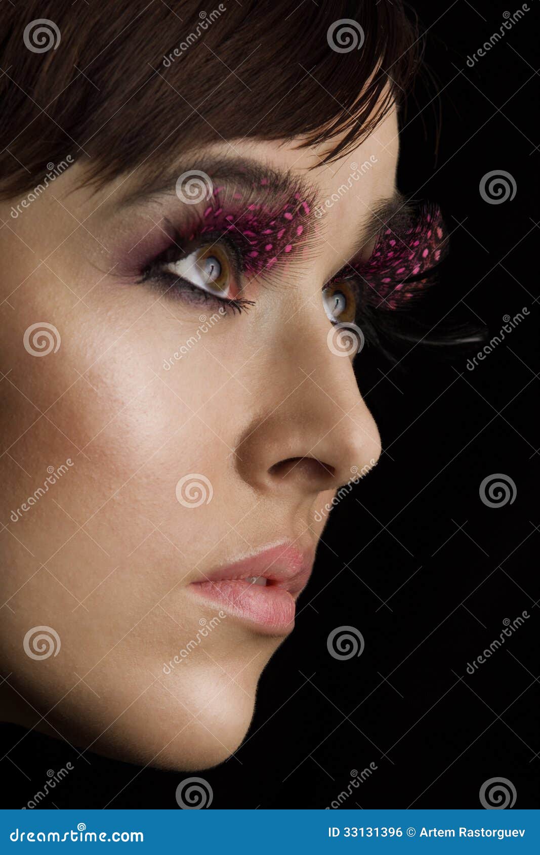 Beautiful Model with Long Eyelashes Stock Photo - Image of creative ...
