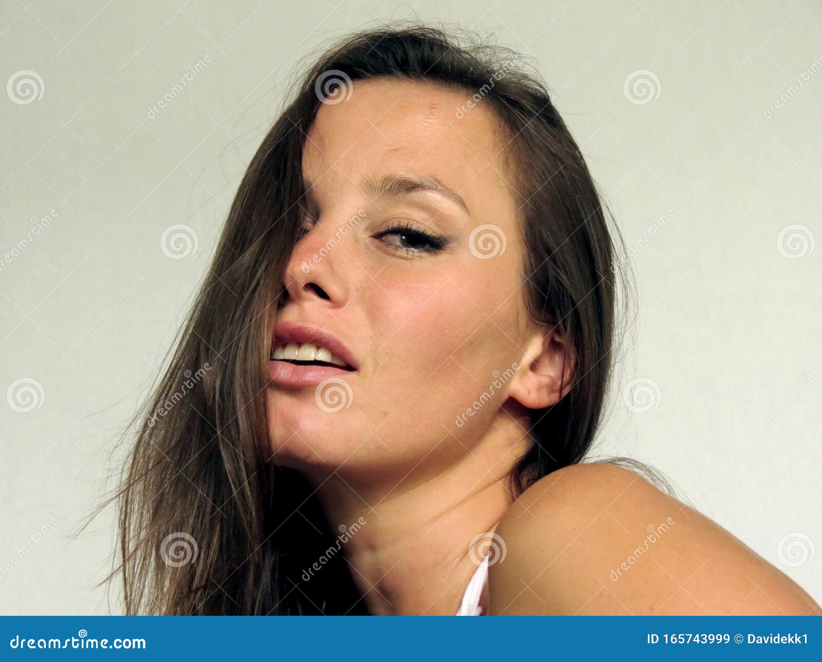 Beautiful Model Looking at Camera Stock Image - Image of beauty, long ...