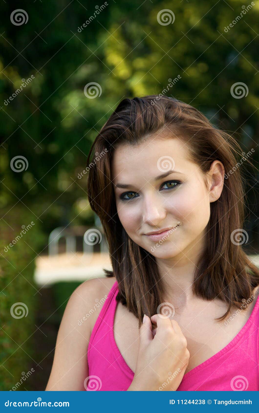 Beautiful Model in pink stock photo. Image of white, nature - 11244238