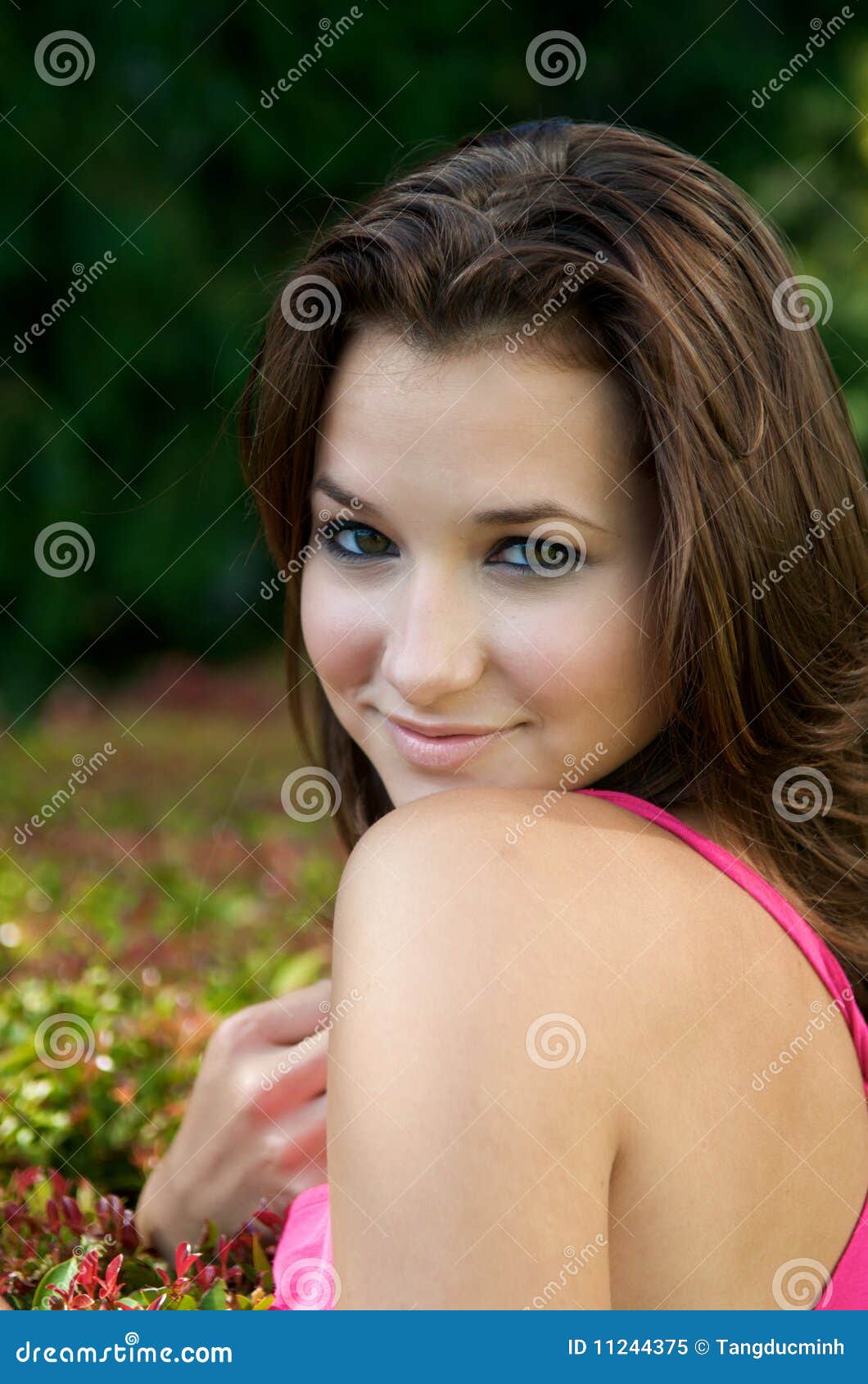 Beautiful Model in pink stock image. Image of american - 11244375