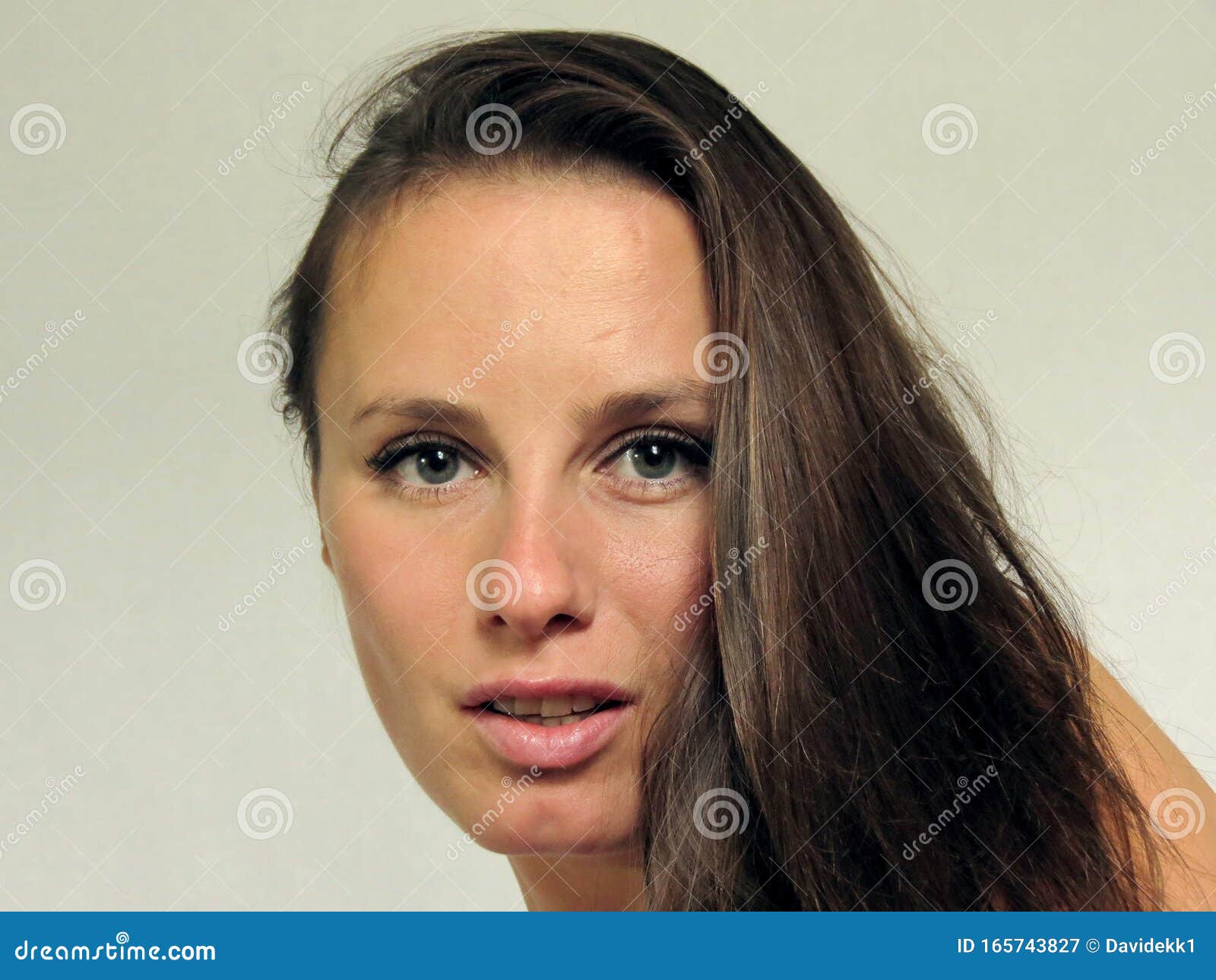 Beautiful Model Looking at Camera Stock Image - Image of hair, lady ...