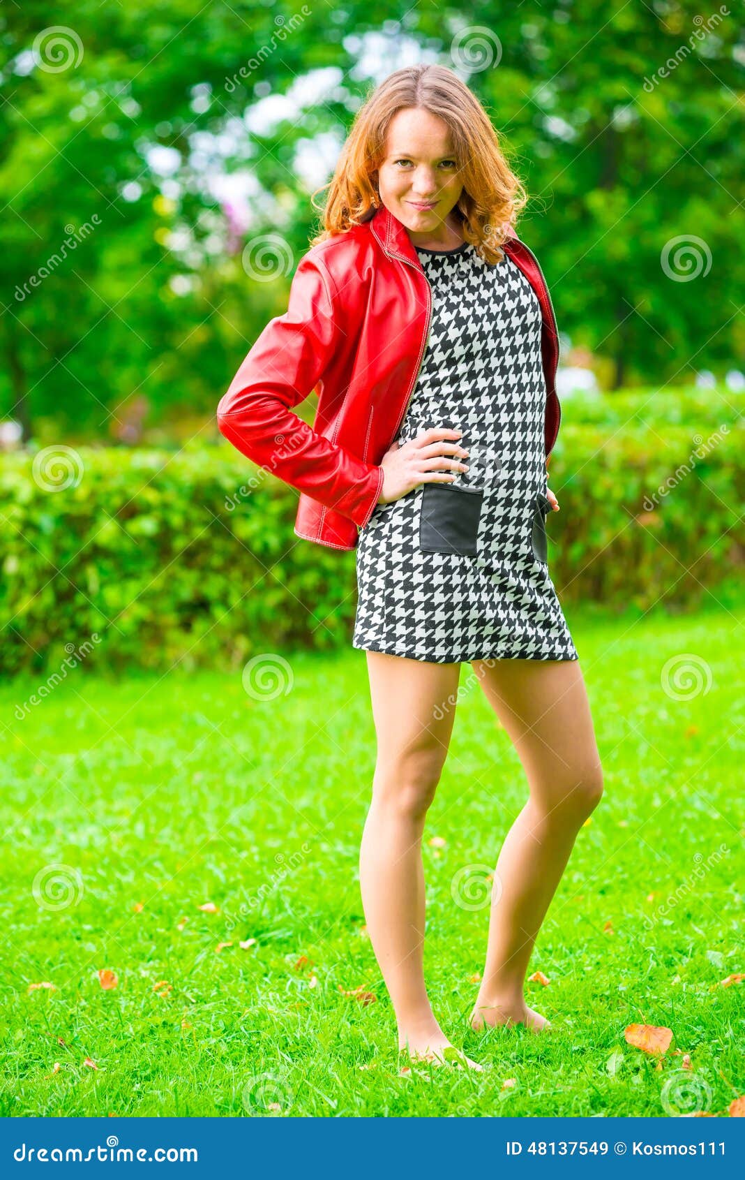 Beautiful Model Posing in the Park Stock Image - Image of beauty ...