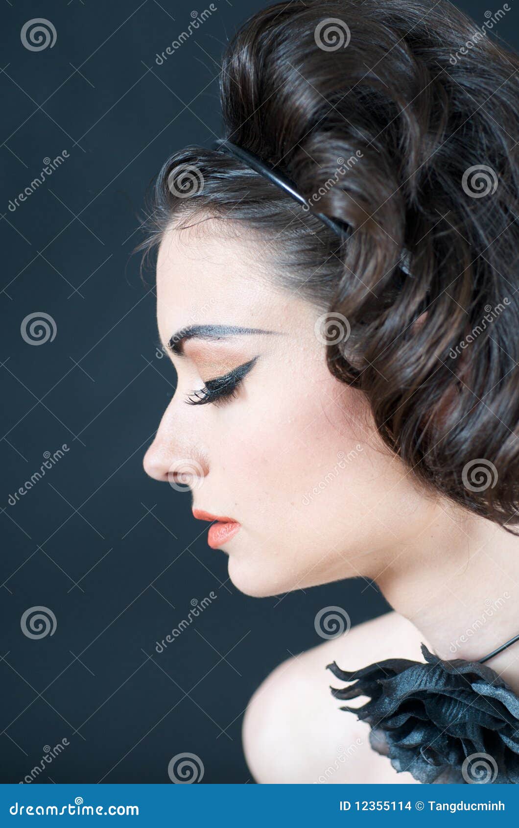 Beautiful Model in profile stock photo. Image of close - 12355114