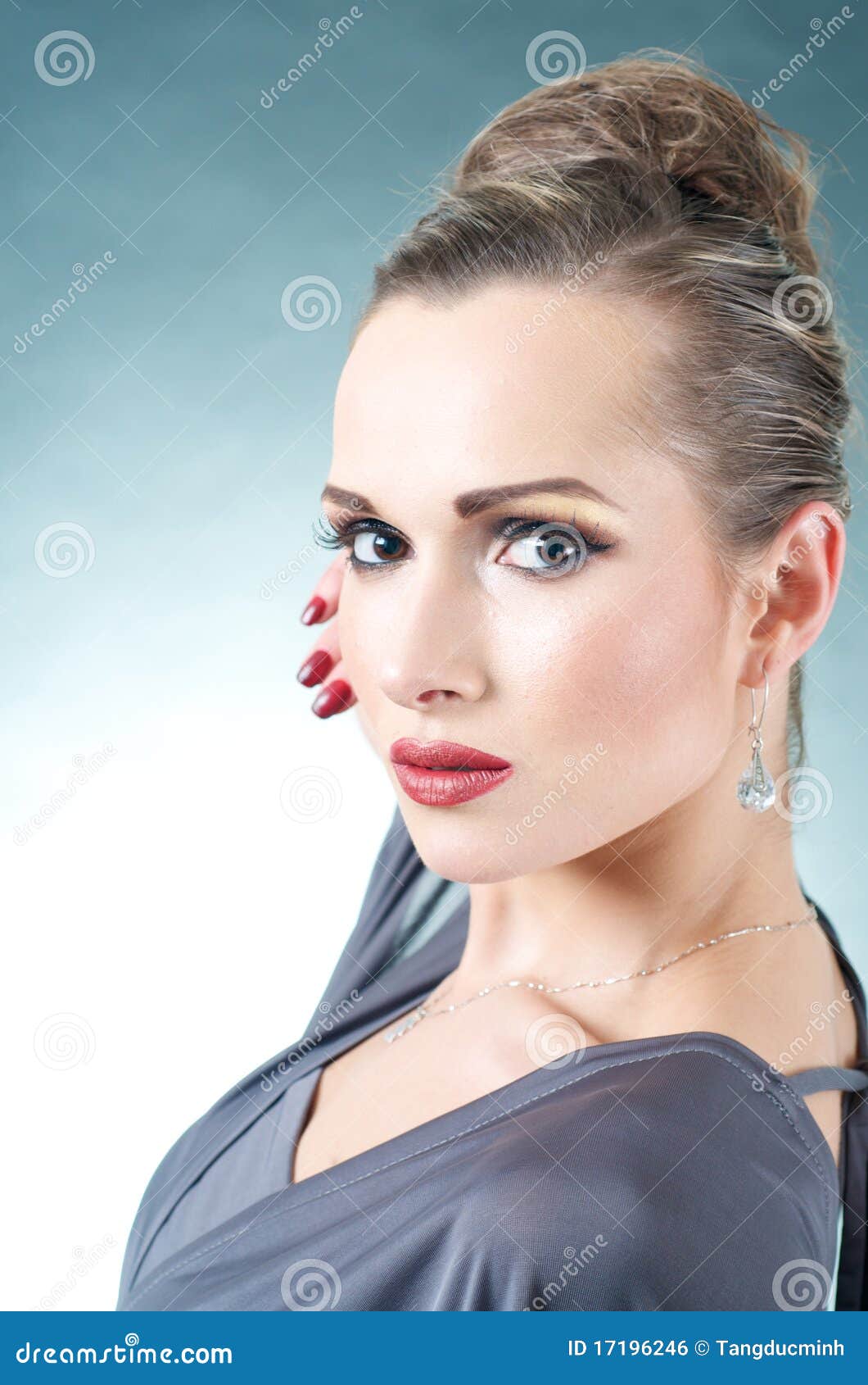 Beautiful Model Profile stock photo. Image of pose, grey - 17196246