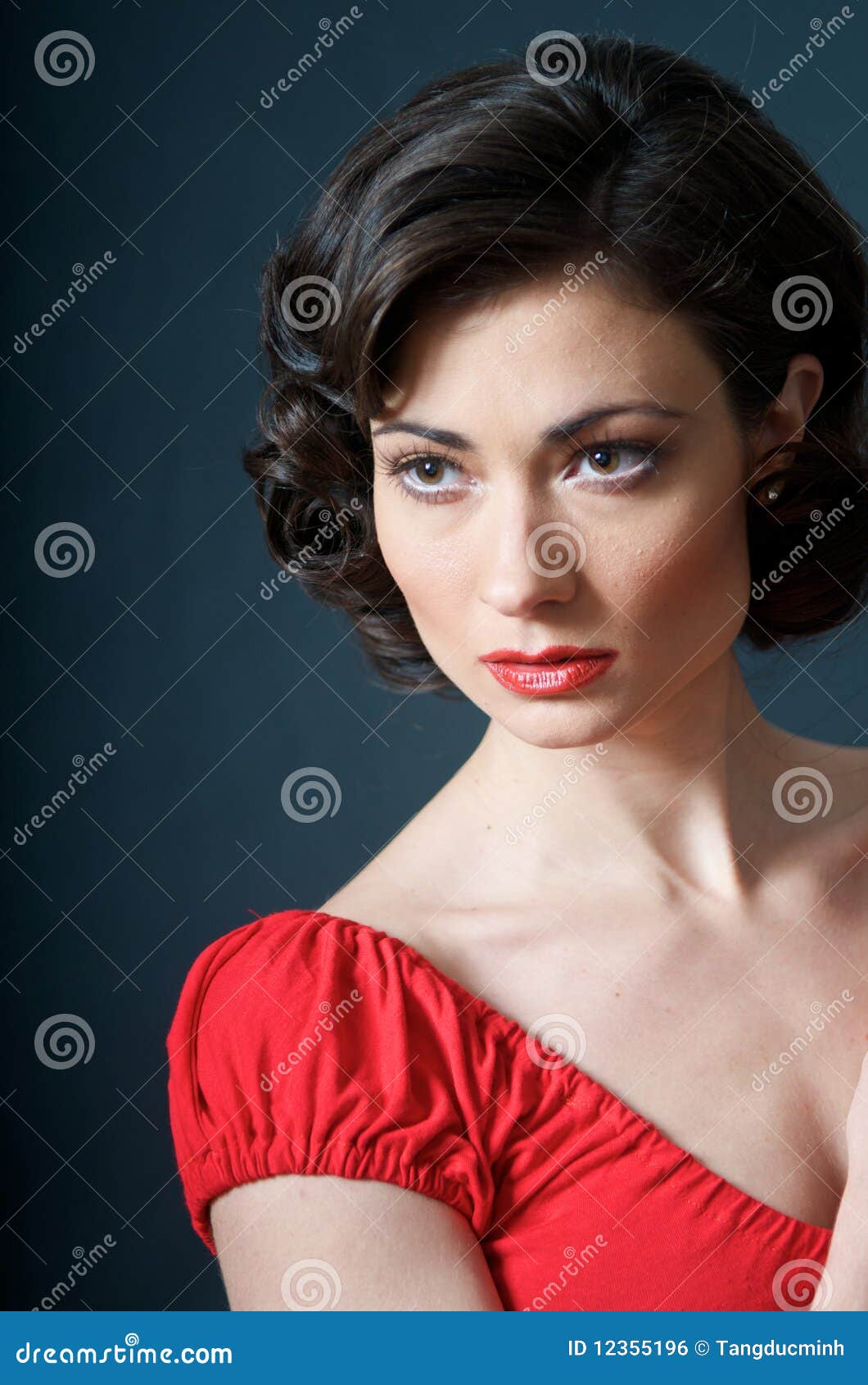 Beautiful Model in red stock photo. Image of beauty, attractive - 12355196