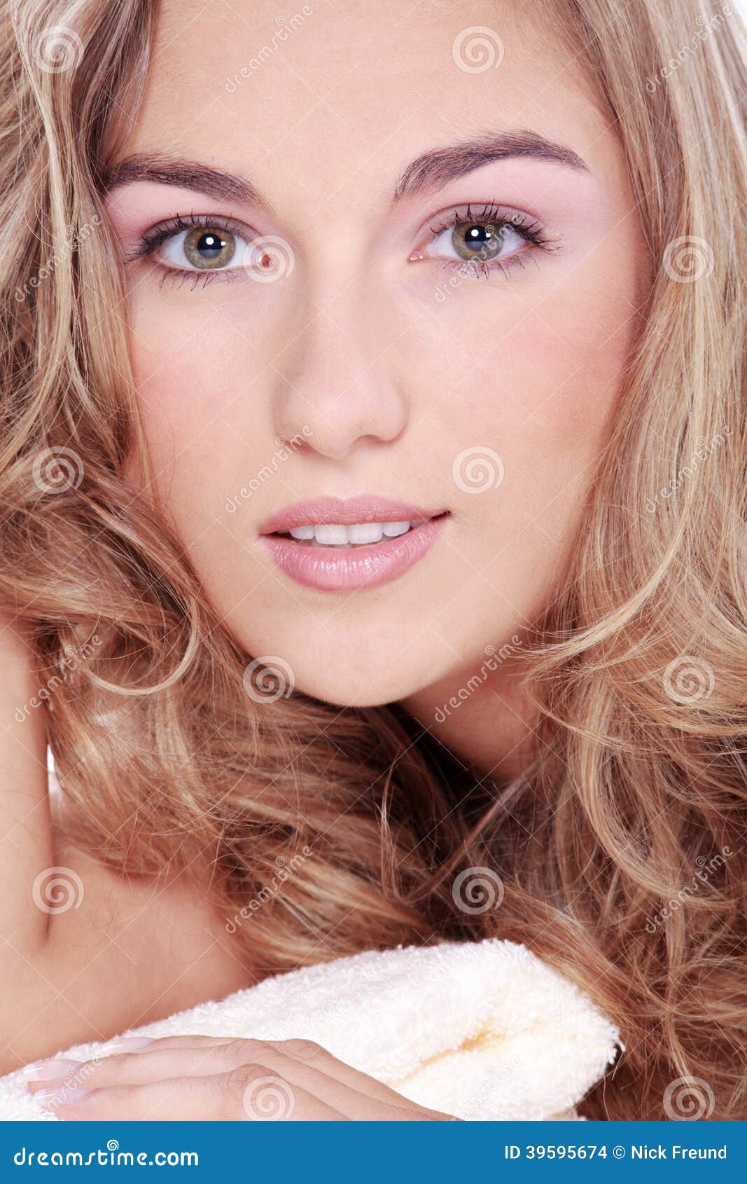 Beautiful Model with a Towel Stock Photo - Image of harmony, attractive ...