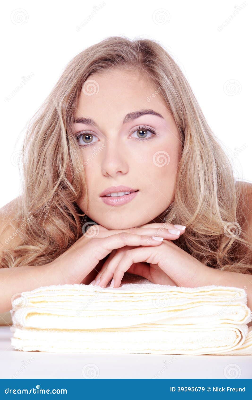 Beautiful Model with a Towel Stock Image - Image of health, harmony ...
