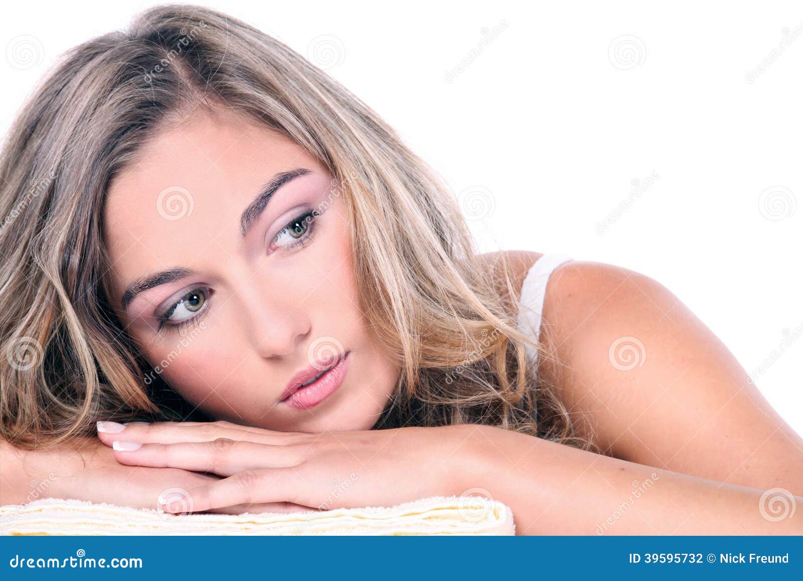 Beautiful Model with a Towel Stock Photo - Image of clean, healthy ...