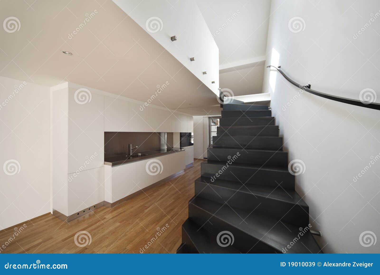 Beautiful Modern Apartment, Loft Duplex Stock Image - Image of ...