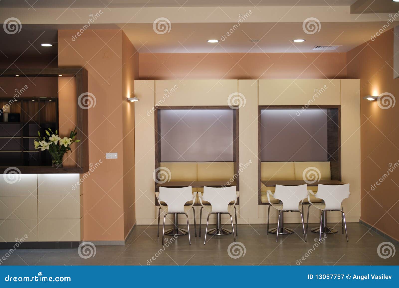 Beautiful and Modern Bar Interior Design. Stock Image - Image of room ...
