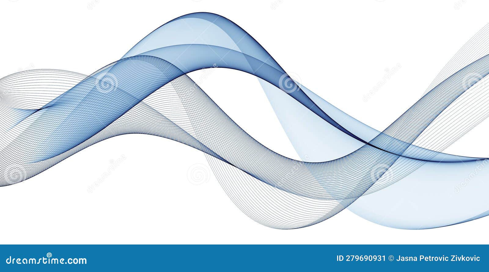 Modern Blue Color Abstract Wave Design Element Stock Illustration ...