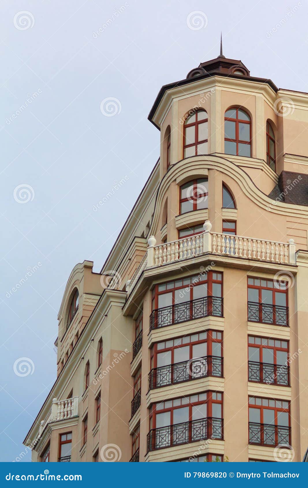 Beautiful Modern Building with a Spire Stock Photo - Image of exterior ...