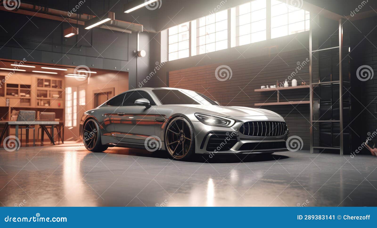 Beautiful Modern Car in the Interior Stock Image - Image of auto ...