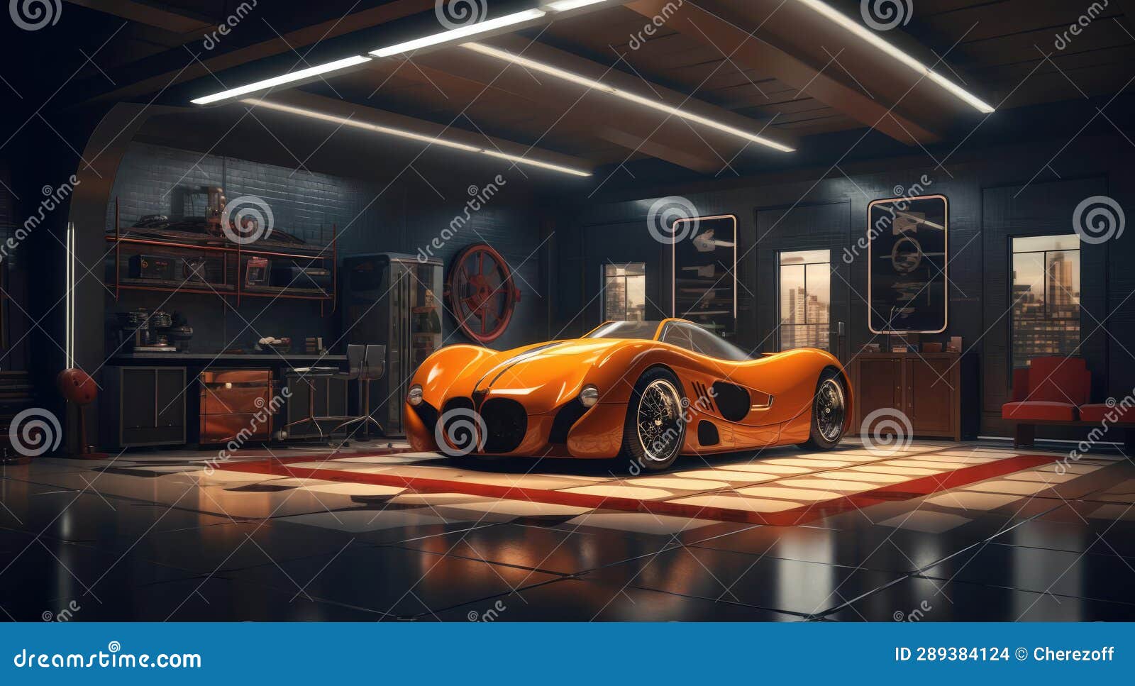 Beautiful Modern Car in the Interior Stock Photo - Image of elegant ...