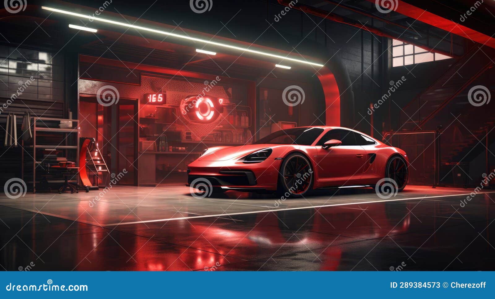 Beautiful Modern Car in the Interior Stock Image - Image of window ...