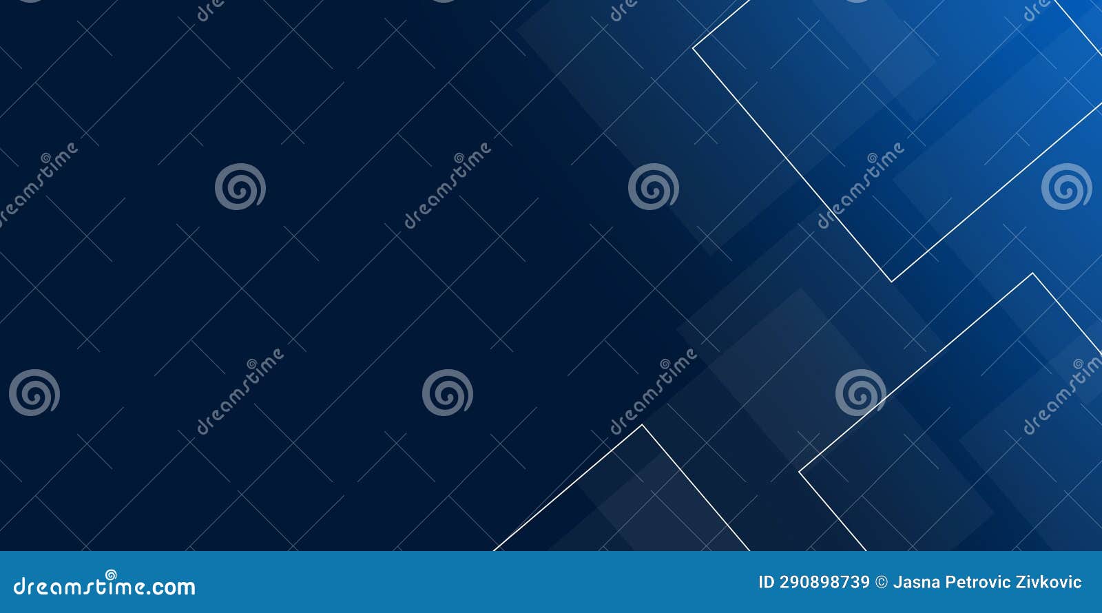 Modern Dark Blue Square Geometric Banner Background Stock Illustration ...