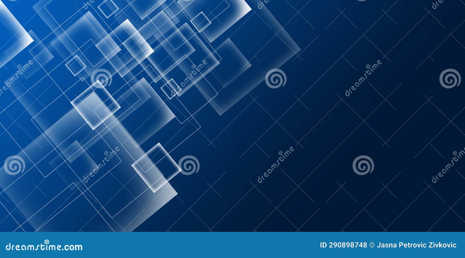 Modern Dark Blue Square Geometric Banner Background Stock Illustration ...