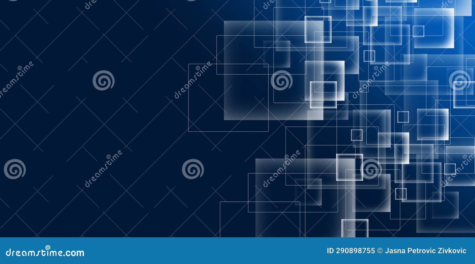 Modern Dark Blue Square Geometric Banner Background Stock Illustration ...