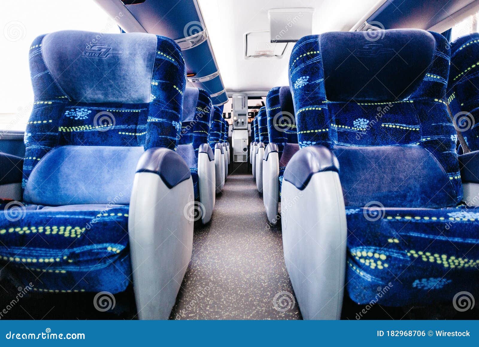 Beautiful Modern Design of Bus Seats Stock Photo - Image of seat ...