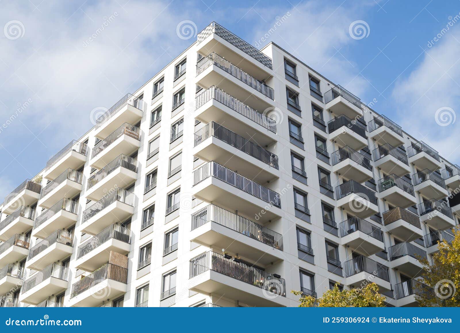 Beautiful Modern Design of a Residential Building with Windows ...