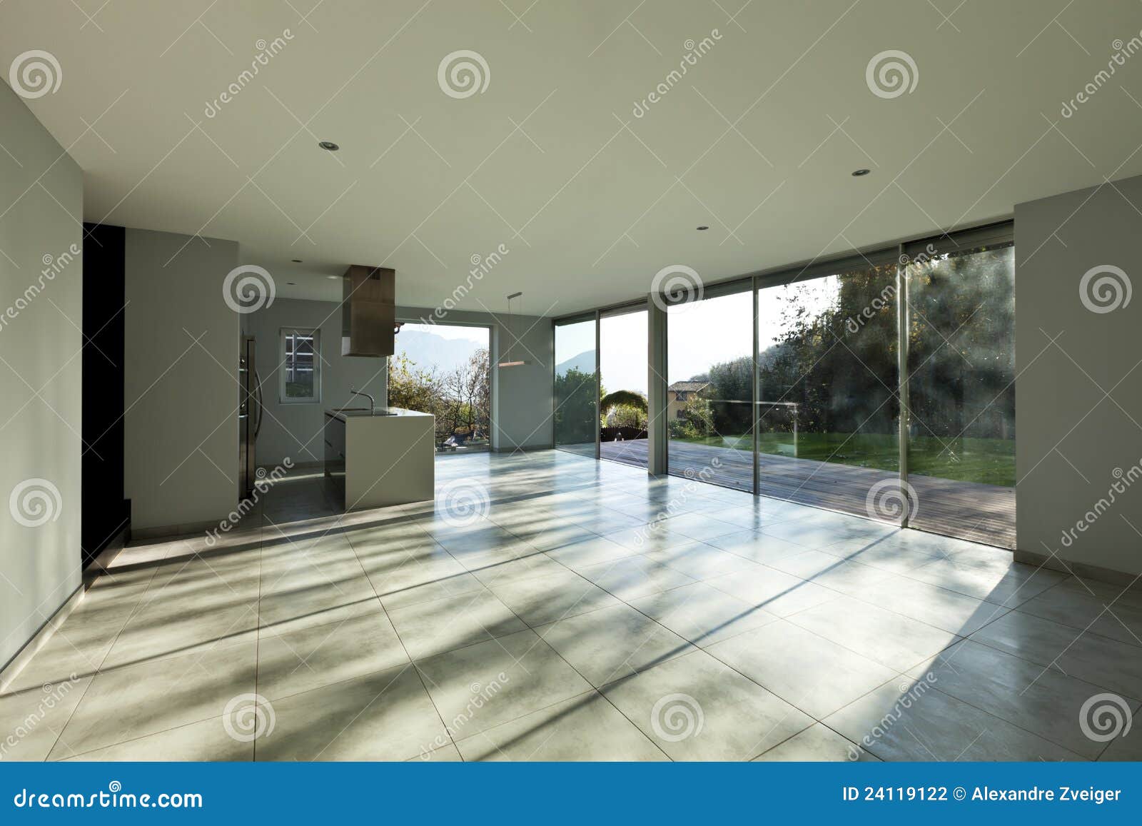 Beautiful Modern House, Interior Stock Photo - Image of estate, ceiling ...