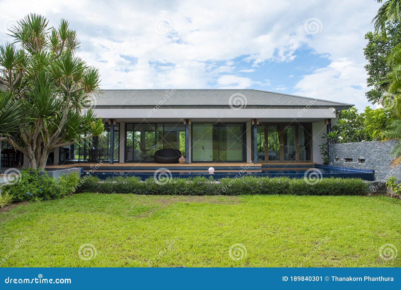 Beautiful Modern House in Nature Environment Stock Image - Image of ...
