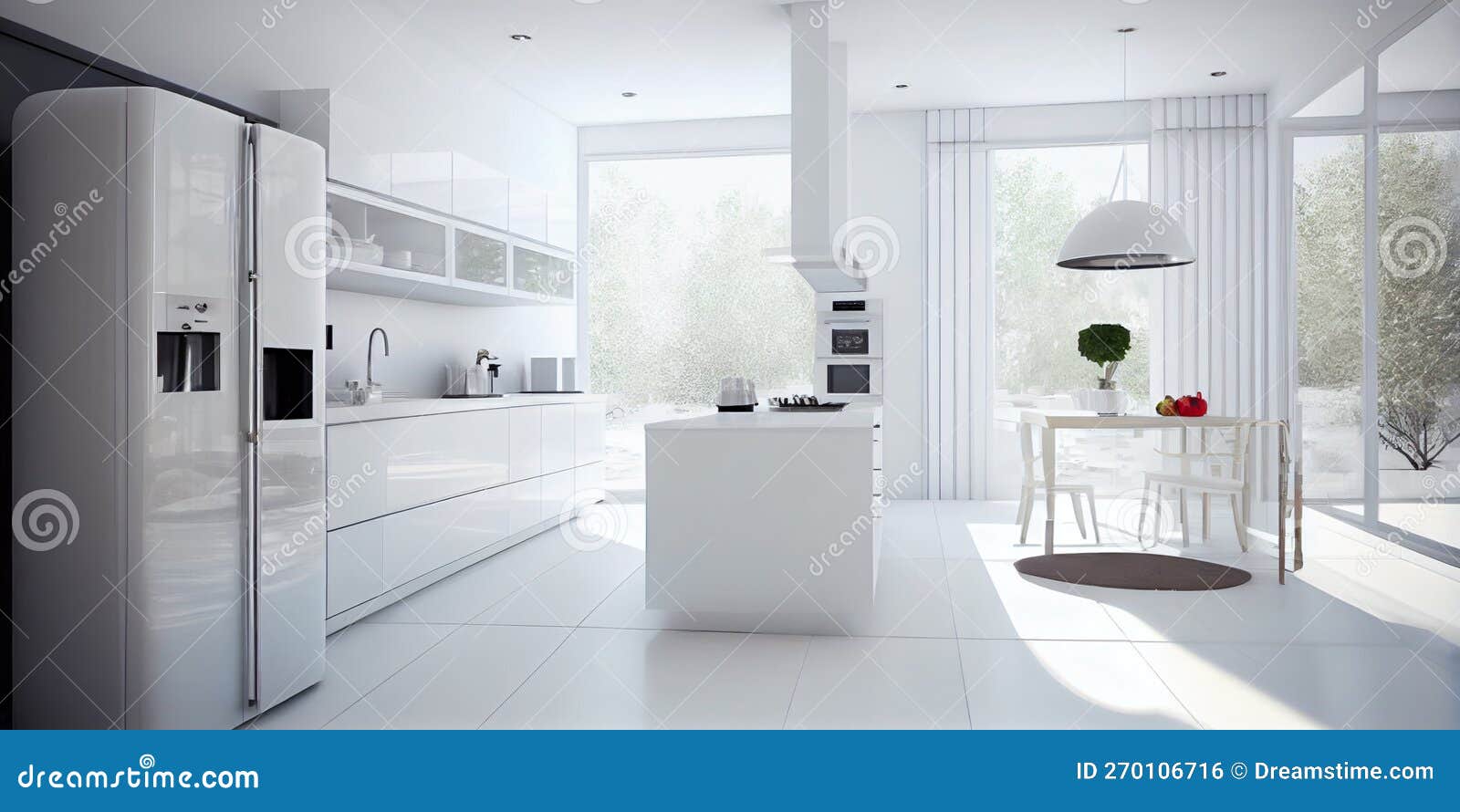 Beautiful Modern Kitchen Design Stock Illustration - Illustration of ...