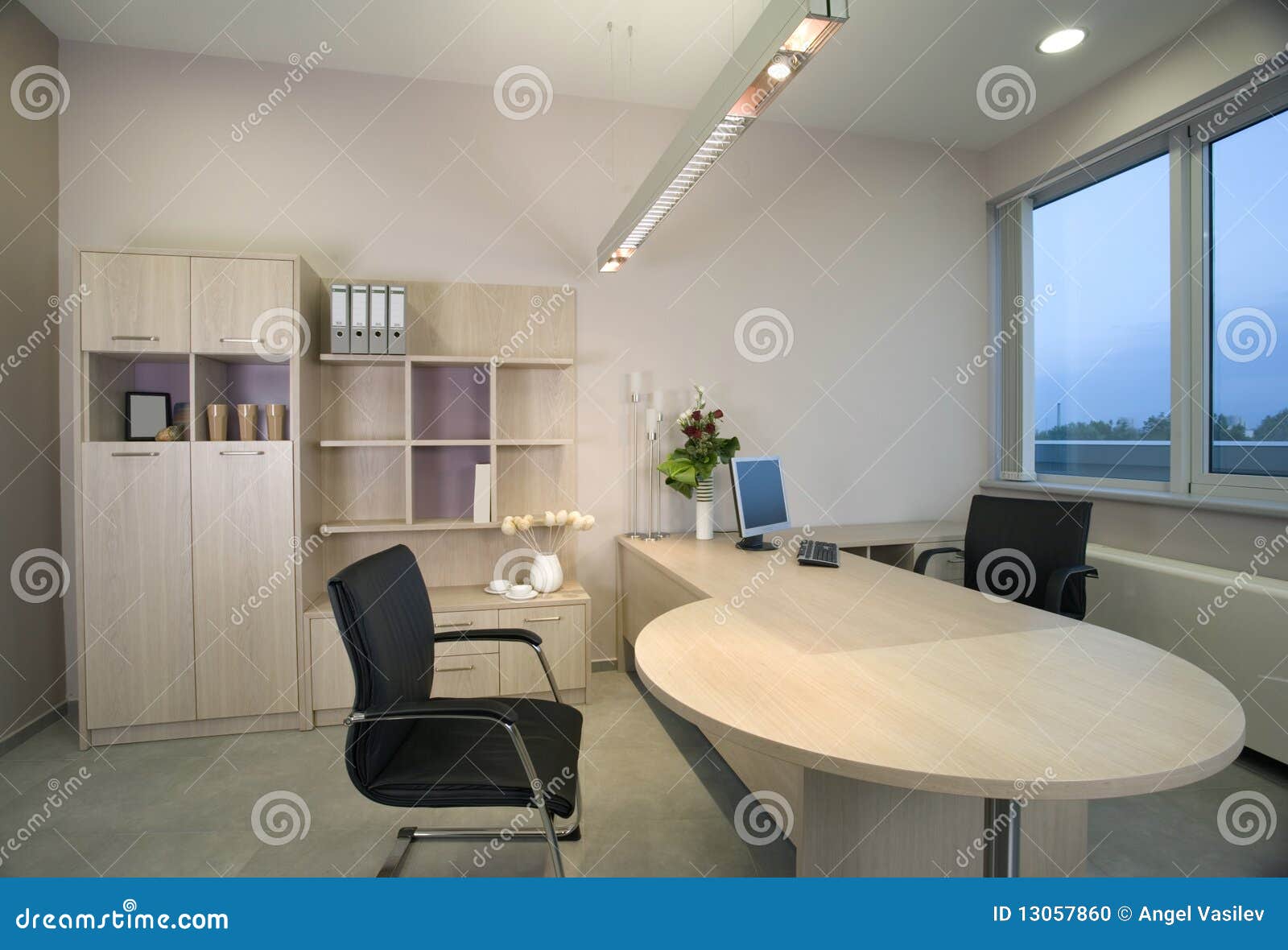 Beautiful and Modern Office Interior Design. Stock Photo - Image of ...