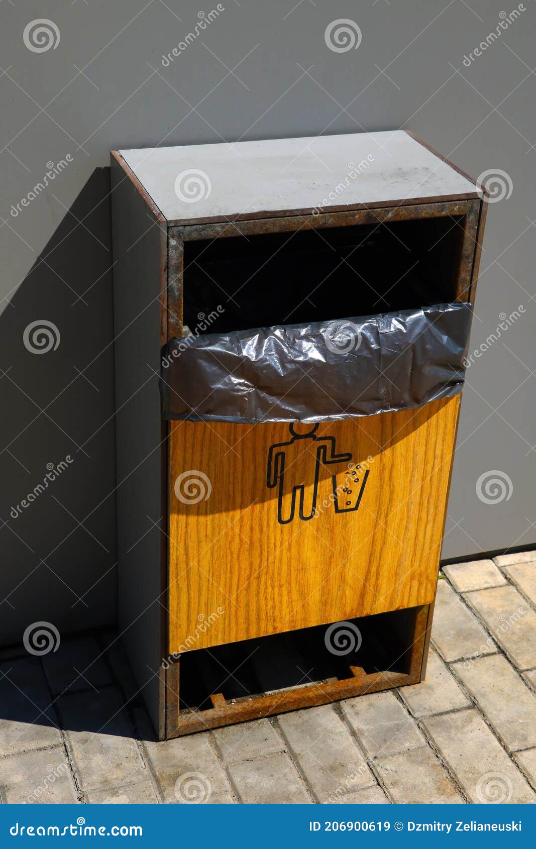 A Beautiful Modern Trash Can in a Residential Complex Stock Image ...