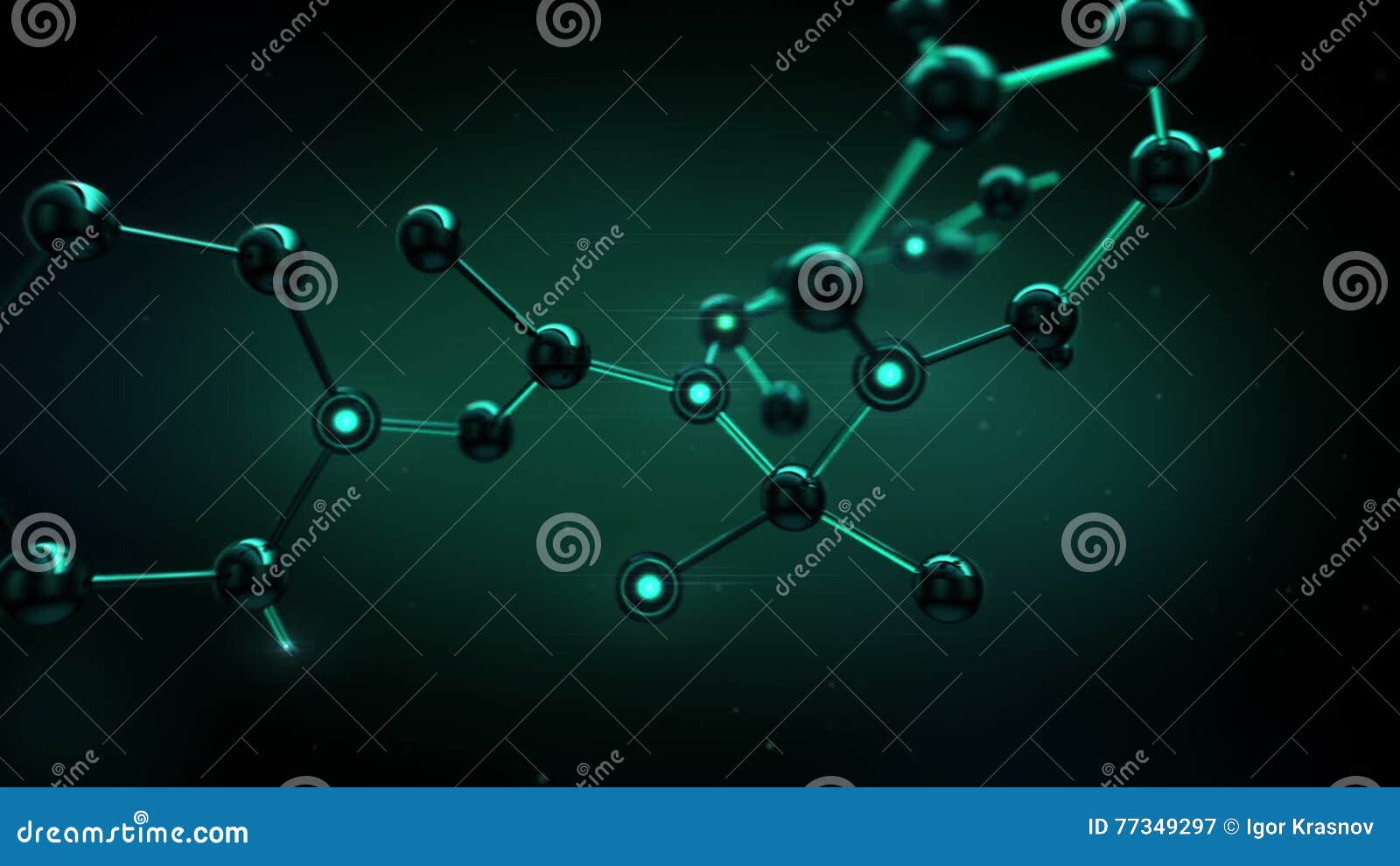 Beautiful Molecule Structure in Microscope Growing on Black Background ...