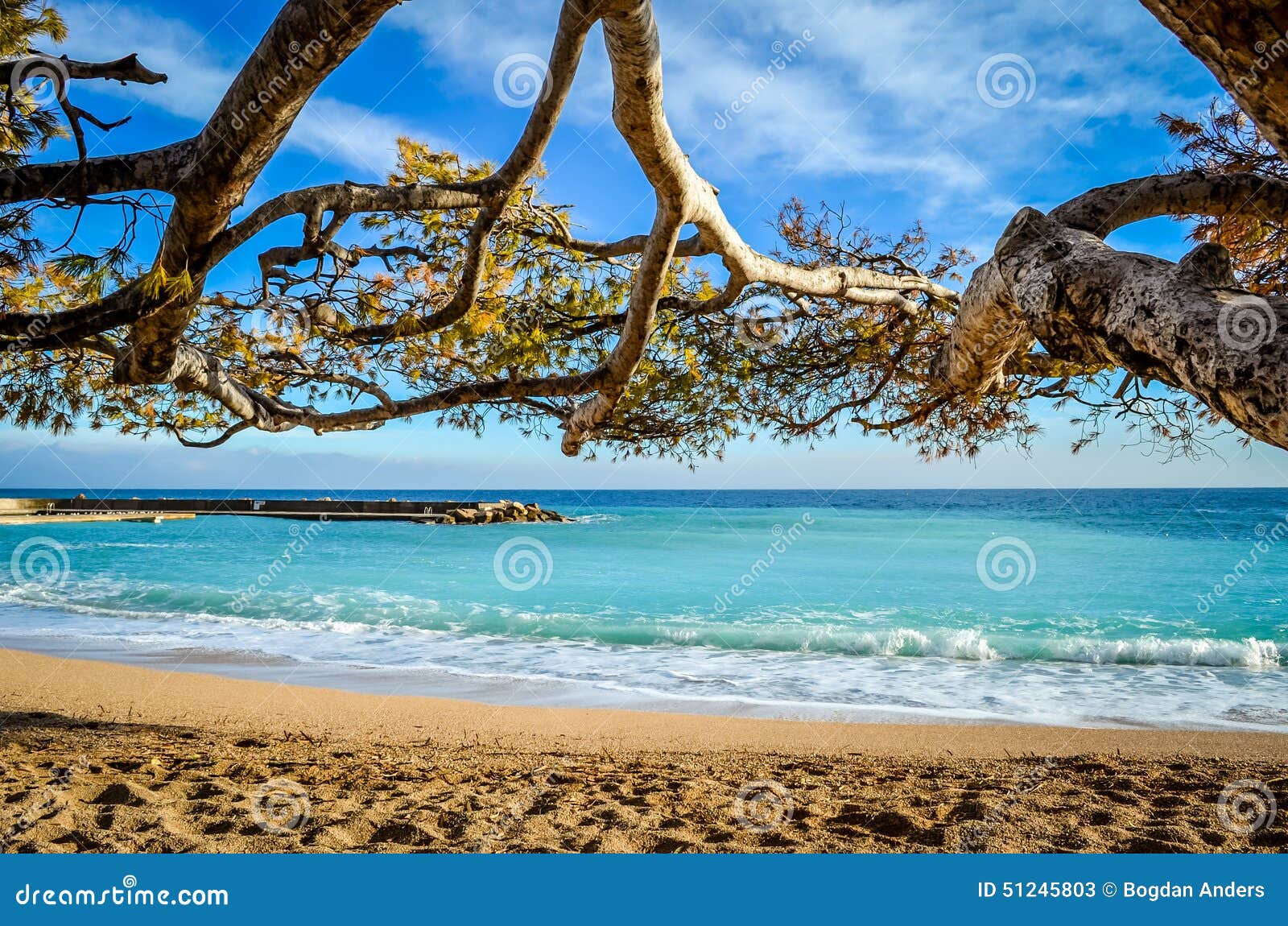 Beautiful Monaco Beach stock image. Image of color, highlife - 51245803