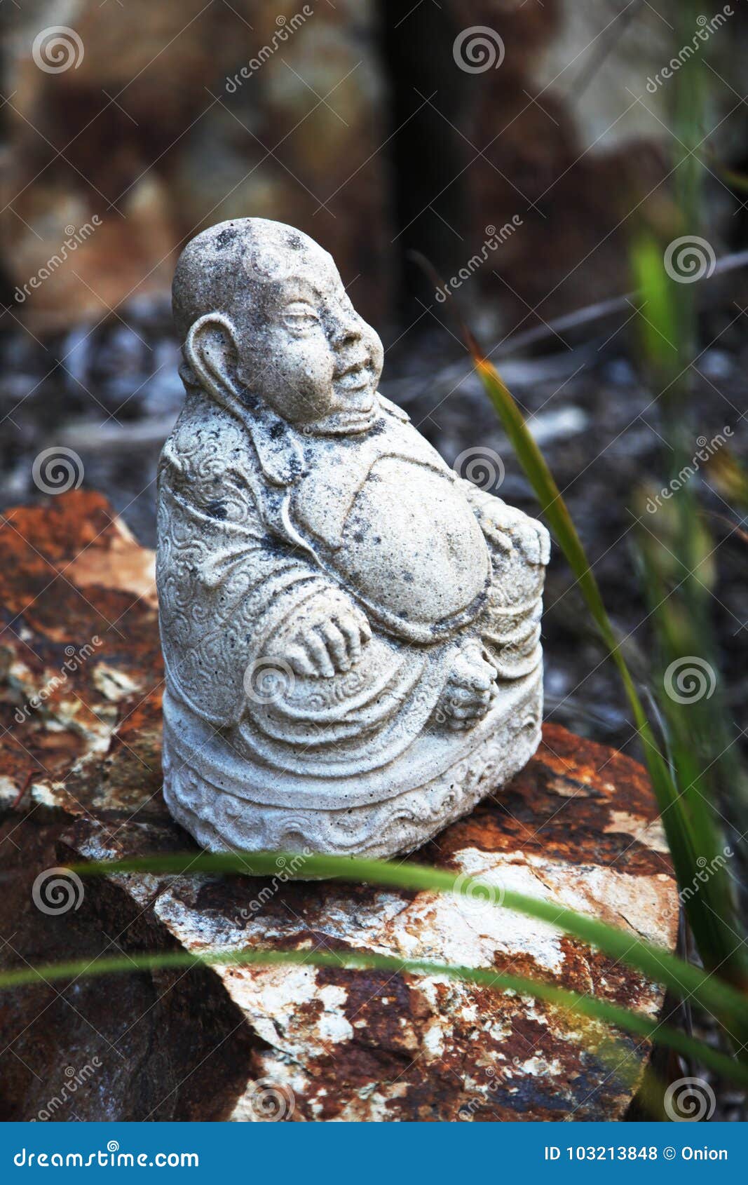 Beautiful monk statue stock photo. Image of cheerful - 103213848