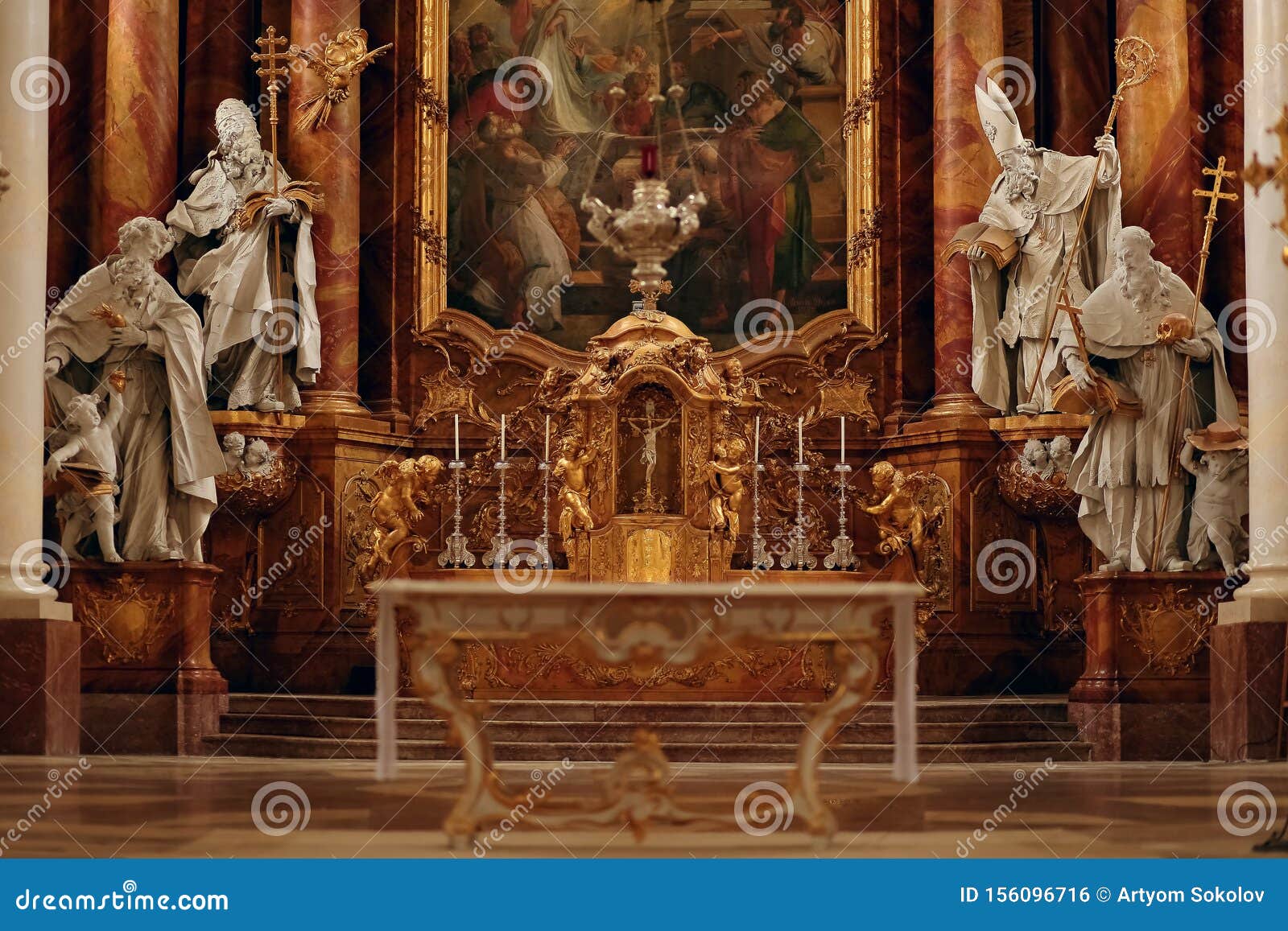 Beautiful, Monumental View Inside the Catholic Church, Mesmerizing View ...