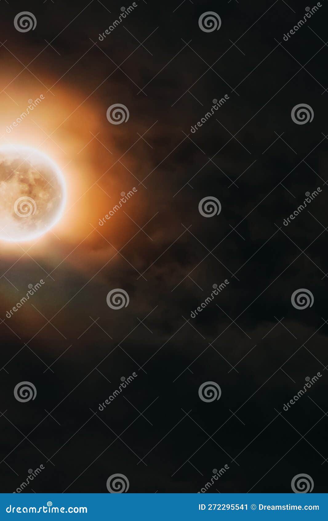 Beautiful Moon in the Night Sky. Moonlight. Stock Image - Image of ...