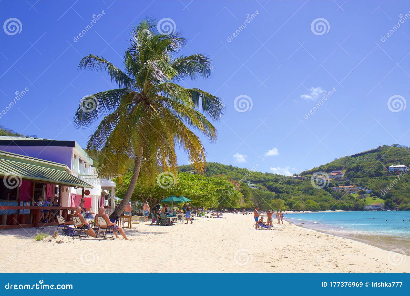 Morne Rouge Beach in Grenada, Caribbean Editorial Stock Image - Image ...