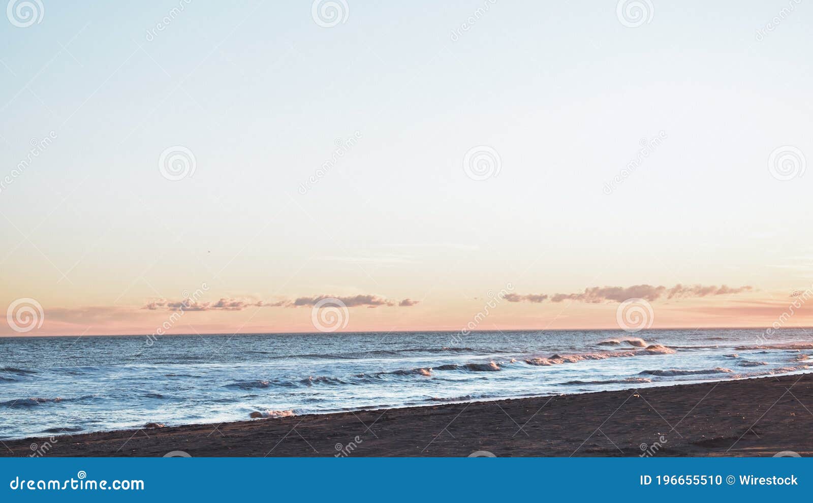 Beautiful Morning at a Beach Stock Photo - Image of morning, sand ...