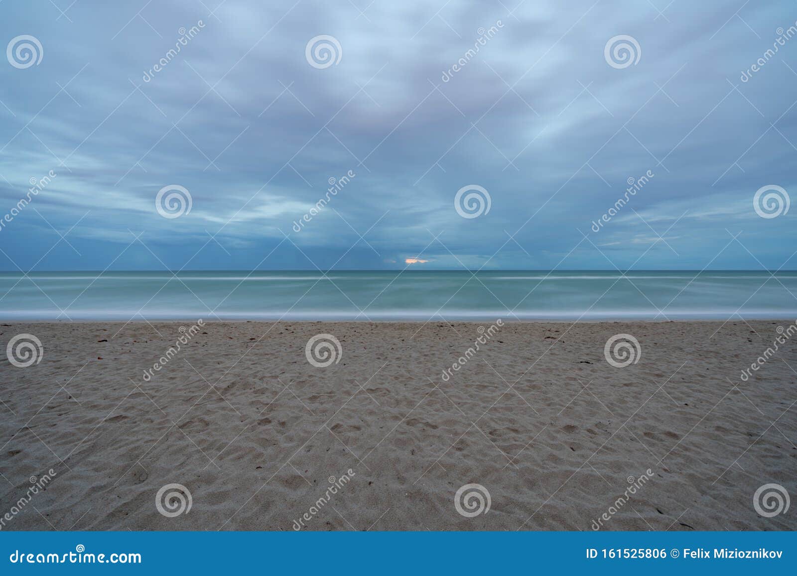 Beautiful Morning Beach Scene before the Sunrise Stock Photo - Image of ...
