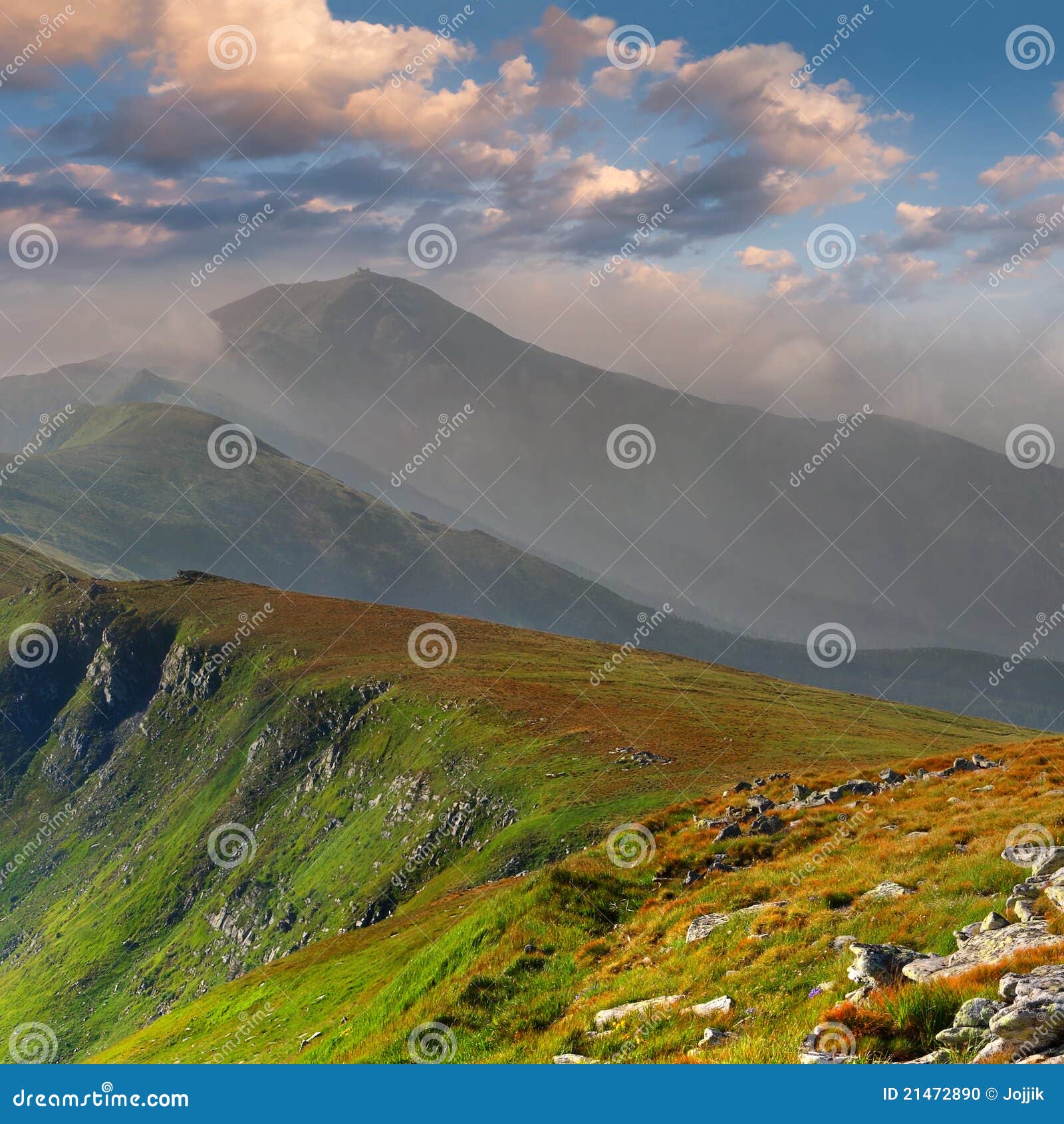 Beautiful Morning Landscape Stock Photo - Image of grass, color: 21472890