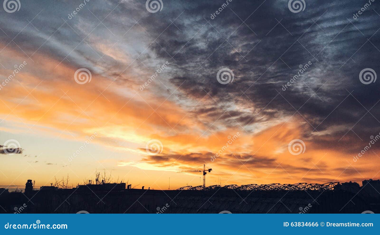 Beautiful morning sky. stock photo. Image of sunset, redclouds - 63834666
