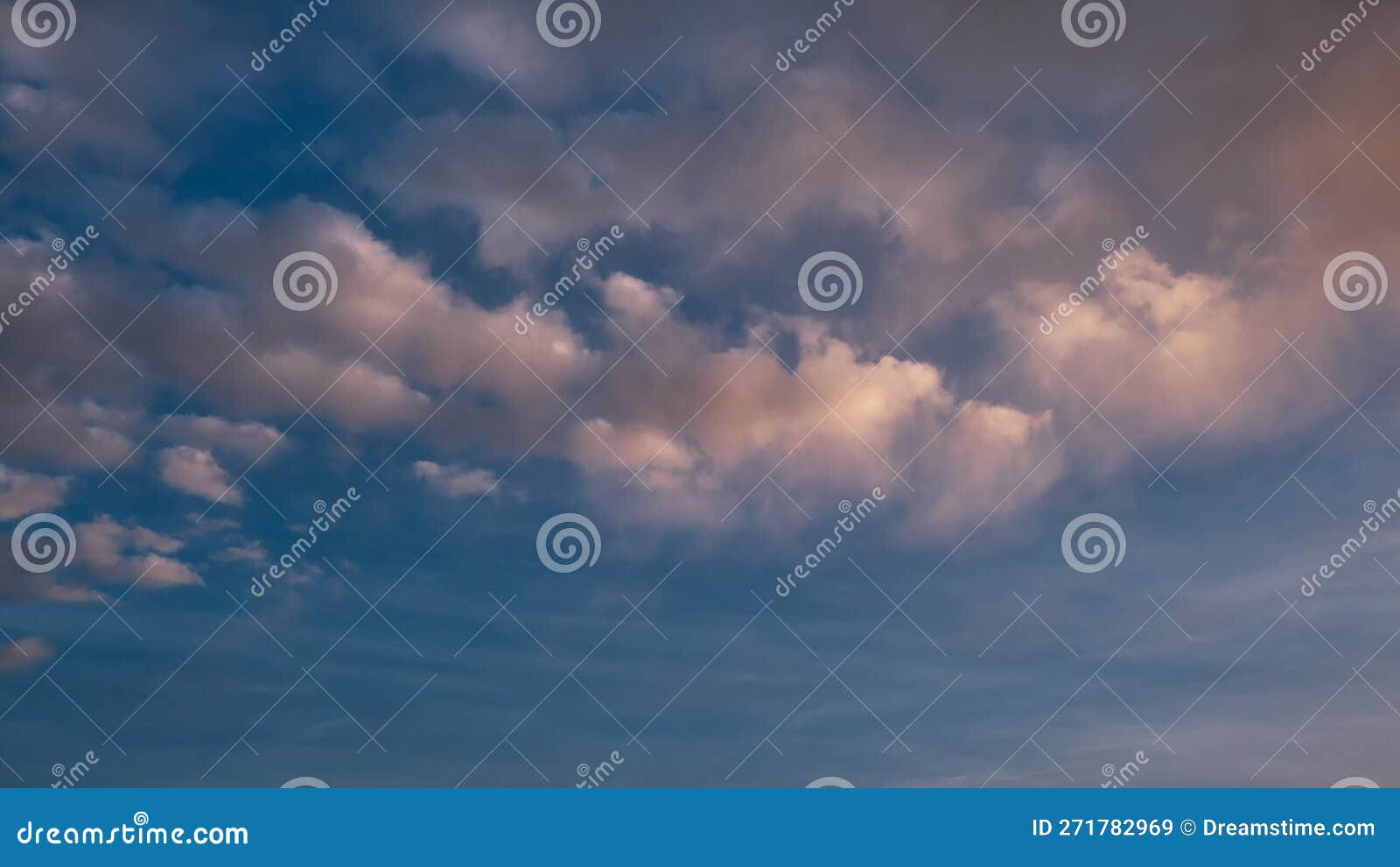 Beautiful Morning Sky with Clouds. Panoramic Format Stock Image - Image ...