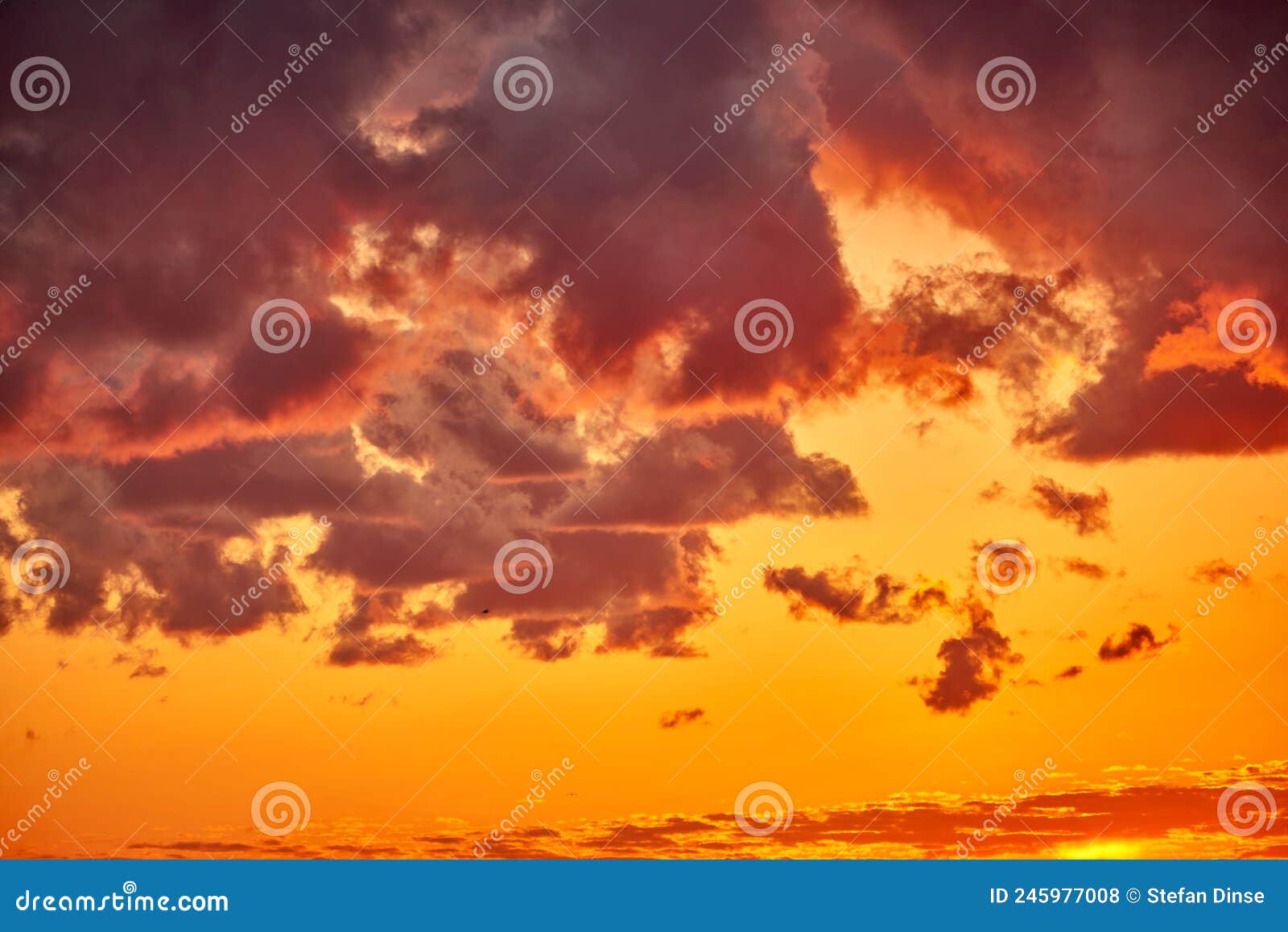 Beautiful Morning Sky with Fluffy Clouds Stock Photo - Image of sunny ...