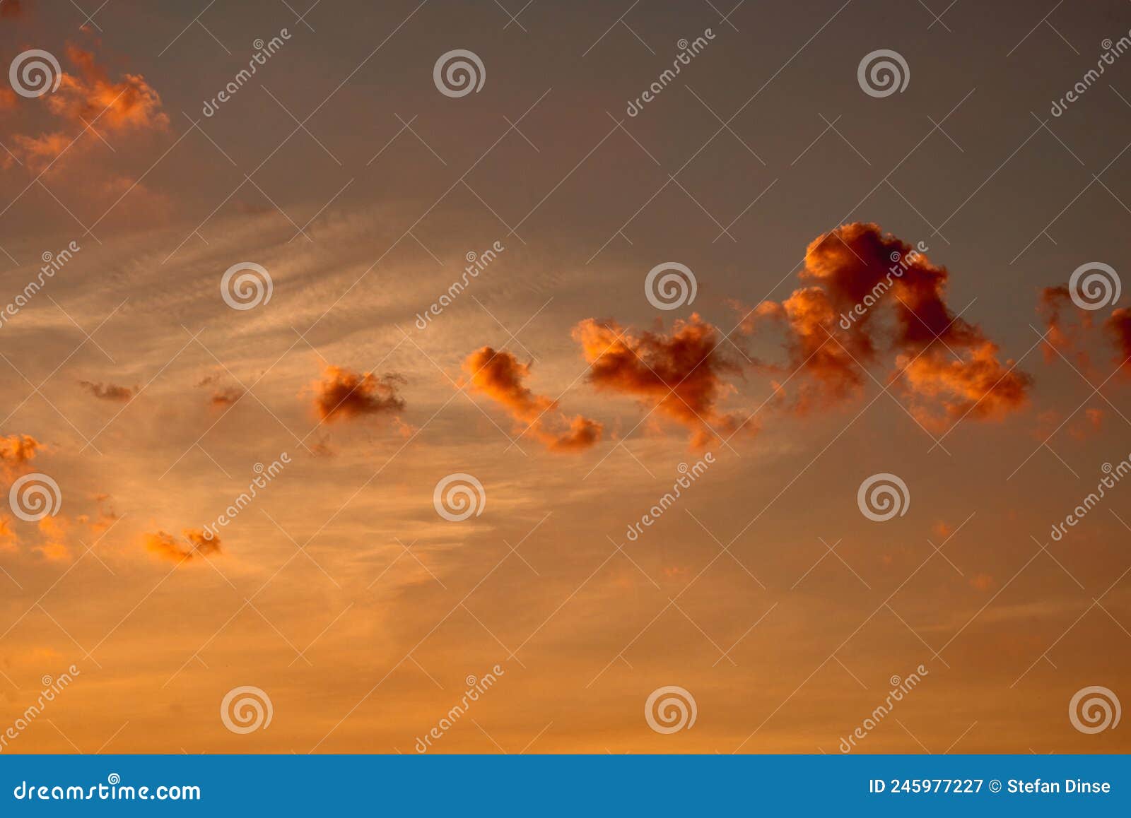 Beautiful Morning Sky with Fluffy Clouds Stock Image - Image of summer ...