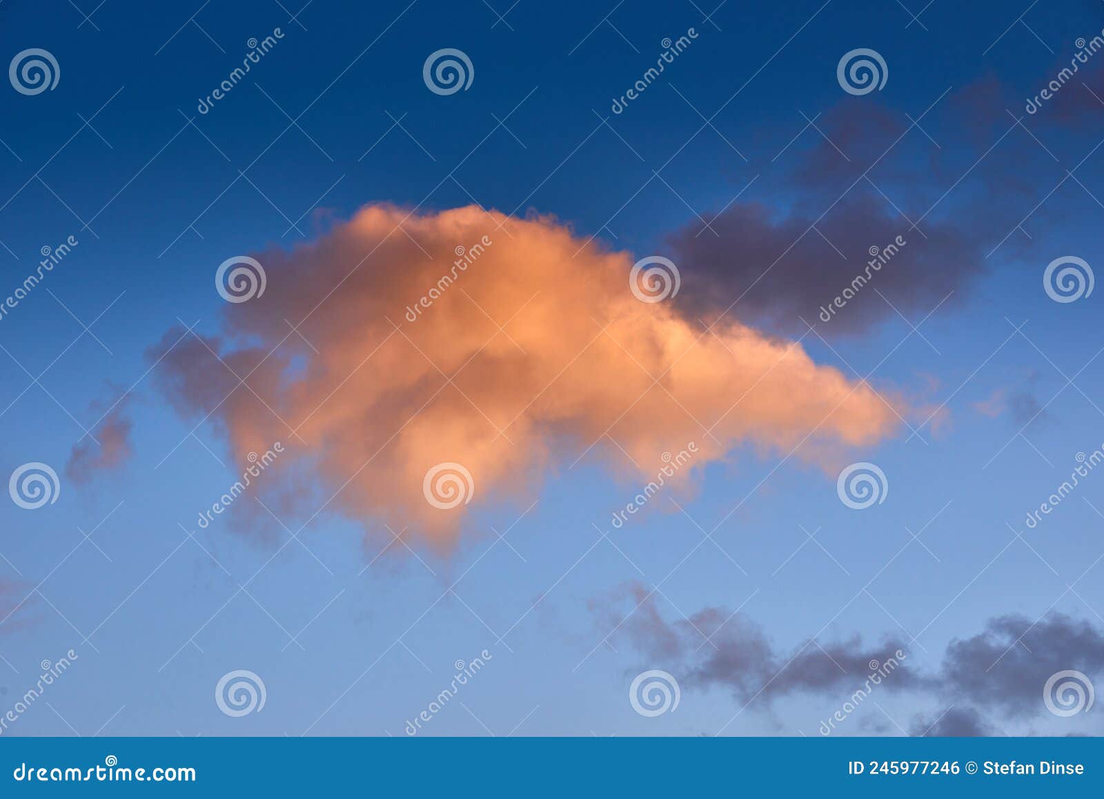 Beautiful Morning Sky with Fluffy Clouds Stock Photo - Image of cloud ...