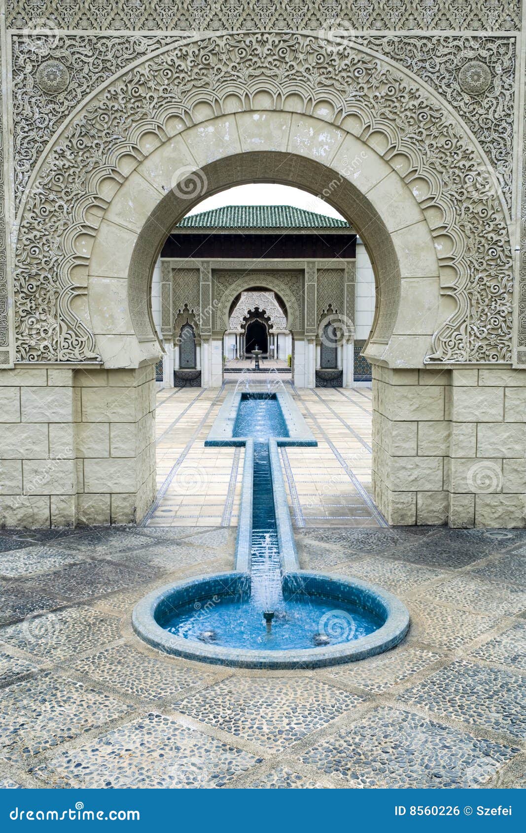 Beautiful Moroccan Pavilion Stock Photo - Image of engrave, beautiful ...